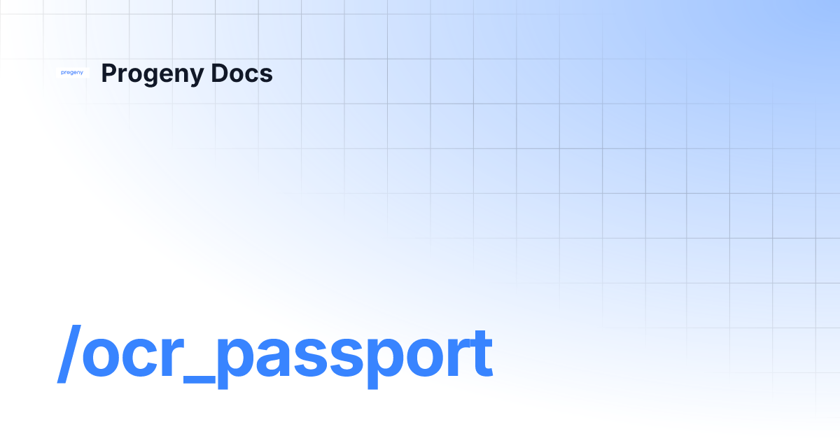 /ocr_passport | Progeny Docs
